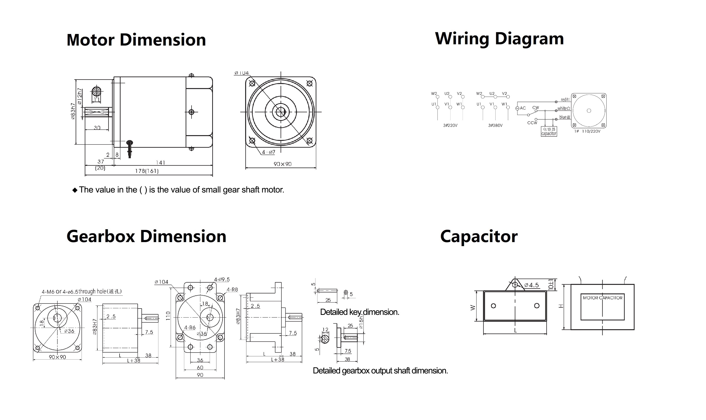 90W Ac Gear Motor,Gear Motor,Induction Motor-NINGBO LEISON MOTOR CO LTD